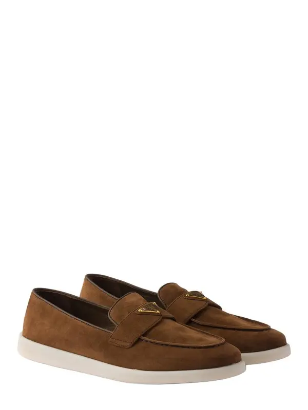 Prada Suede Loafers - Brown
