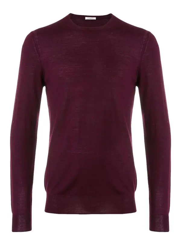 PAOLO PECORA Wool Crewneck Sweater - Purple