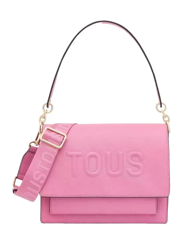 TOUS Embossed Logo Shoulder Bag - Pink