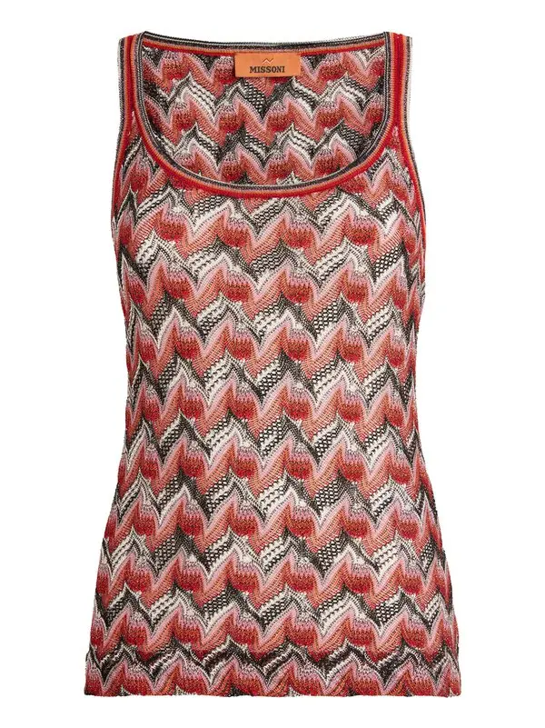 Missoni Swirl Zigzag Tank Top - Red