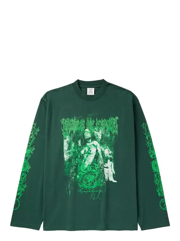 Vetements Oversized Printed Cotton-jersey T-shirt - Green
