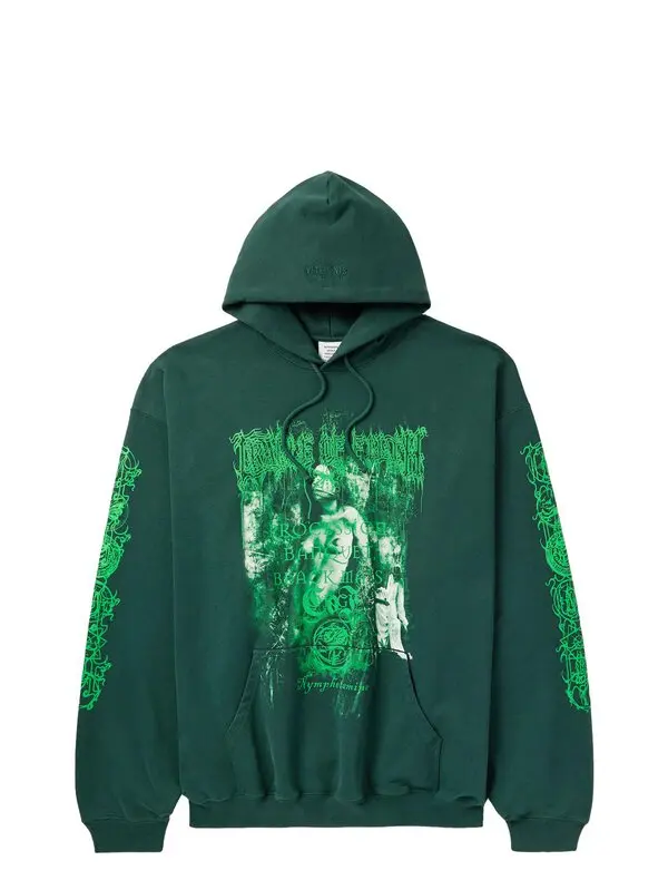 Vetements Oversized Printed Hoodie - Green