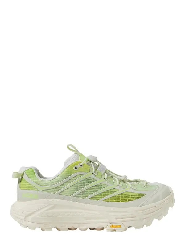 Hoka Mafate Three2 Rubber-trimmed Mesh Sneakers - Green