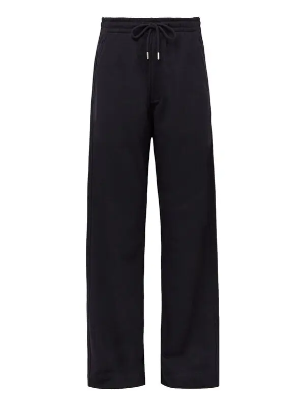 Dries Van Noten Straight-leg Cotton-jersey Sweatpants - Blue