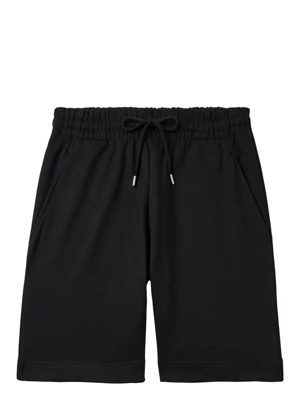 Dries Van Noten Wide-leg Cotton-jersey Drawstring Shorts - Black