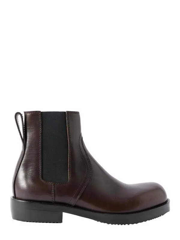 Dries Van Noten Leather Chelsea Boots - Brown