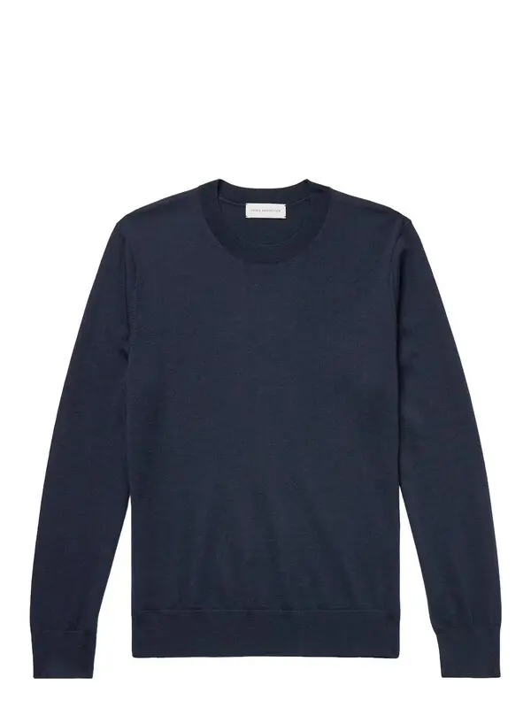 Dries Van Noten Merino Wool Sweater - Blue