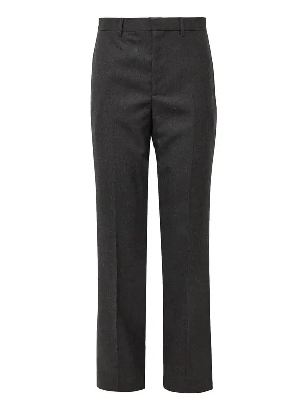 Givenchy Slim-fit Straight-leg Wool-twill Trousers - Gray