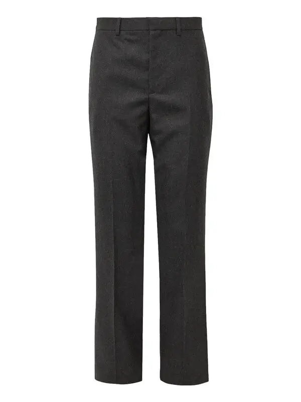 Givenchy Slim-fit Straight-leg Wool-twill Trousers - Gray