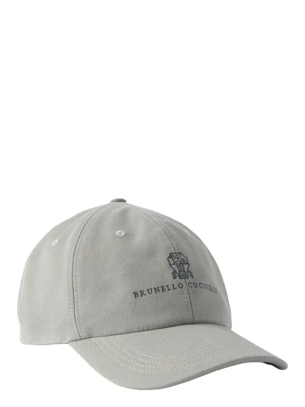 Brunello Cucinelli Logo-embroidered Baseball Cap - Gray