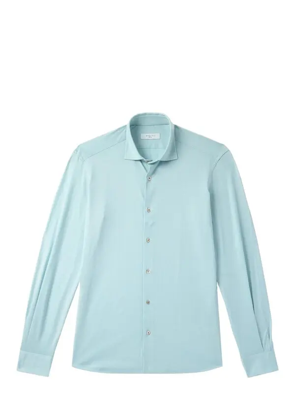 Boglioli Cotton-jersey Shirt - Blue