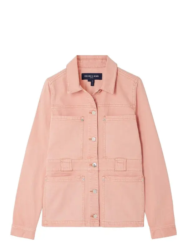 Veronica Beard Marvin Denim Chore Jacket - Pink