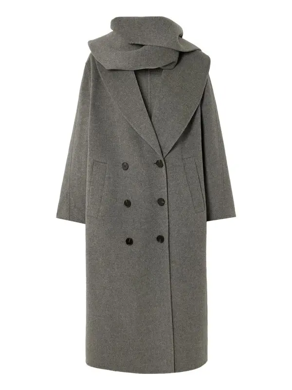 RÓHE Double-breasted Wool And Cashmere-blend Coat - Gray