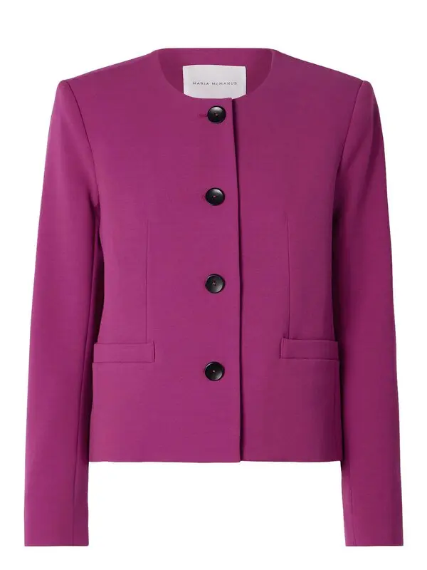 Maria Mcmanus Stretch-wool Jacket - Purple