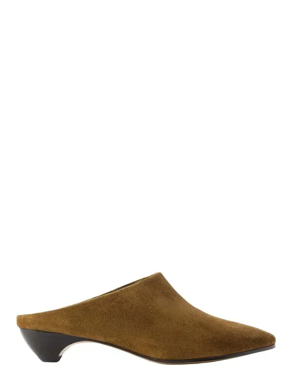 Le Monde Beryl Allegra Suede Mules - Brown