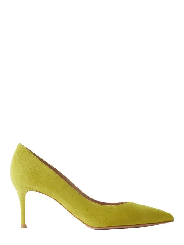 GIANVITO ROSSI 70 Suede Pumps - Green