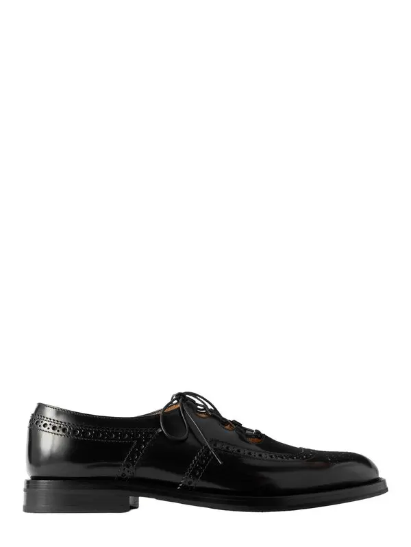 Church's Ghillie Perforated Leather Brogues - Black