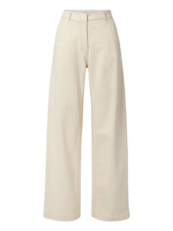 Another Tomorrow Organic High-rise Wide-leg Jeans - Ecru