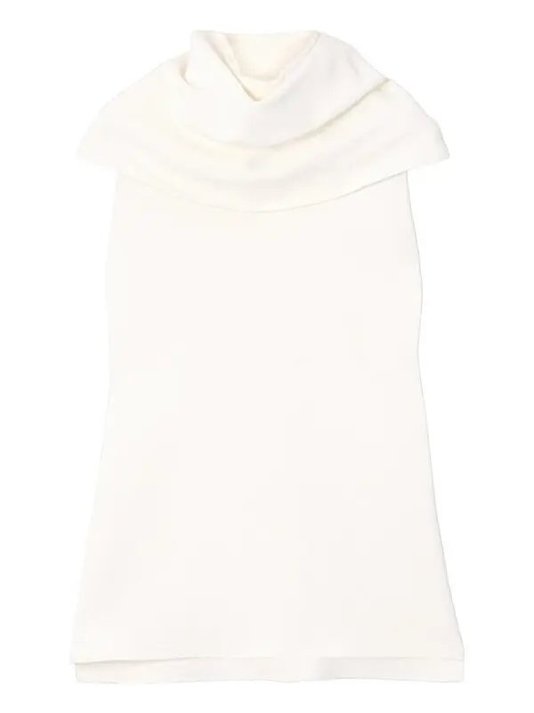 Another Tomorrow Draped Crepe Blouse - Cream
