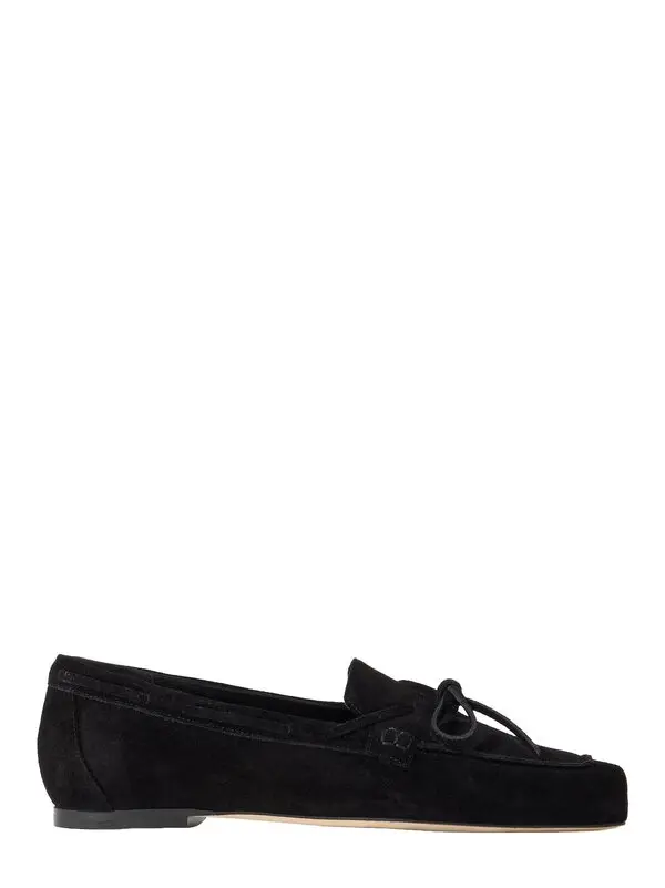 AeydĒ Jasper Suede Boat Shoes - Black