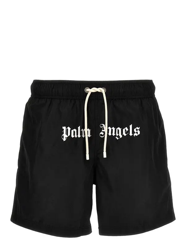 Palm Angels Classic Logo Swimshorts - Black