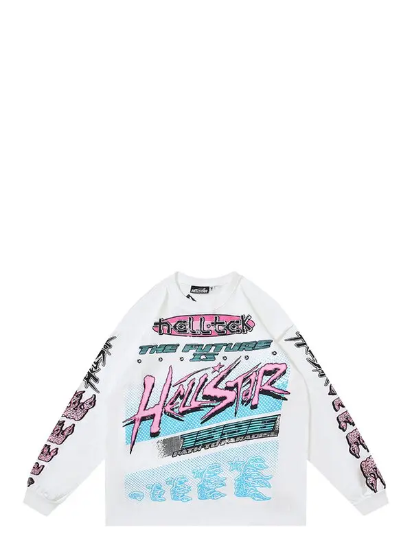 HELLSTAR Brain Racer Long-sleeve Tee - White