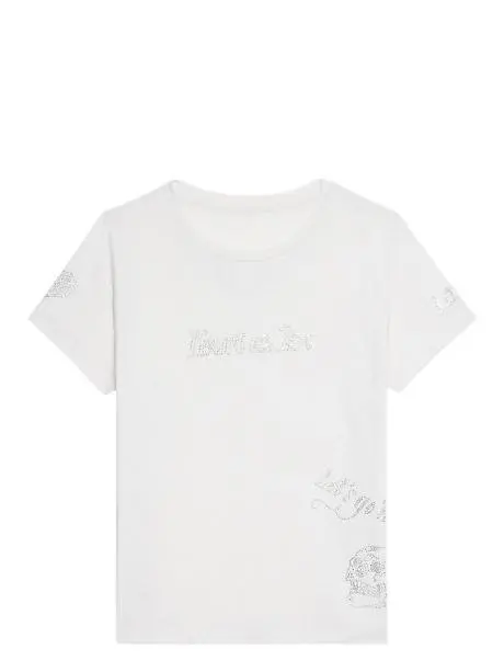 Zadig&Voltaire Round-neck Rhinestone-embellished T-shirt - Judo