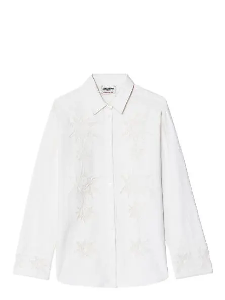 Zadig&Voltaire Embroidered-lace Linen And Cotton-blend Shirt - Judo