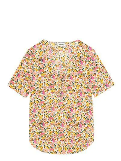 Zadig&Voltaire Floral-print Woven Top - Ecru