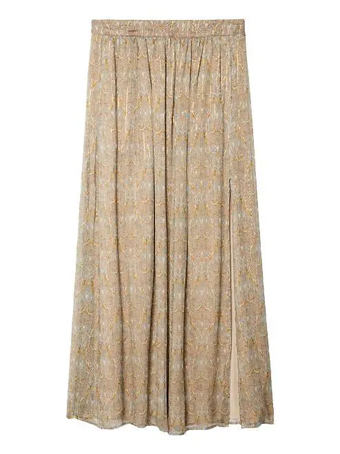 Zadig&Voltaire Metallic-stripe Chiffon Maxi Skirt - Cloud