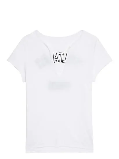 Zadig&Voltaire Cotton-jersey T-shirt With Appliqu - White