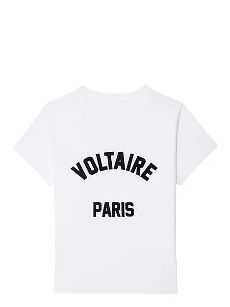 Zadig&Voltaire Alys Brand-appliqué Cotton-jersey T-shirt - White