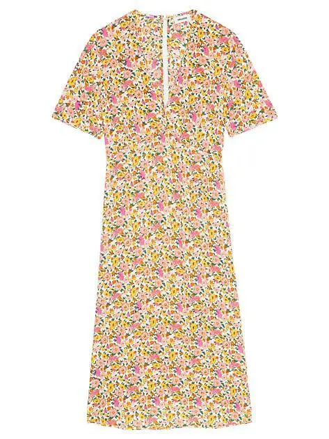 Zadig&Voltaire Floral-print Woven Midi Dress - Ecru
