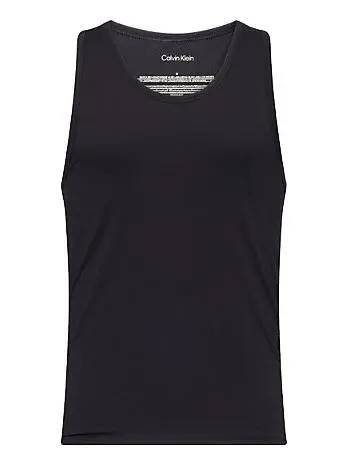Calvin Klein Lounge Regular-fit Pack Of Three Cotton-jersey Tank Tops - Black Black Black
