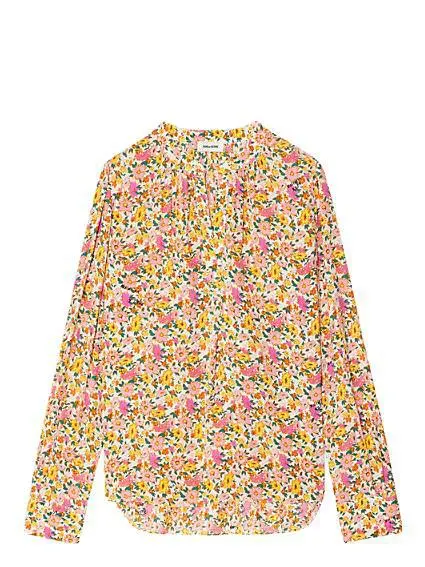 Zadig&Voltaire Tink Floral-print Woven Top - Ecru