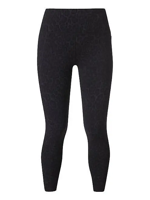 Sweaty Betty Power 7/8 Stretch-woven Workout Leggings - Black Leopard Print