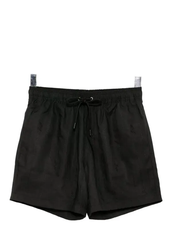 BOSS Logo-embroidered Swim Shorts - Black