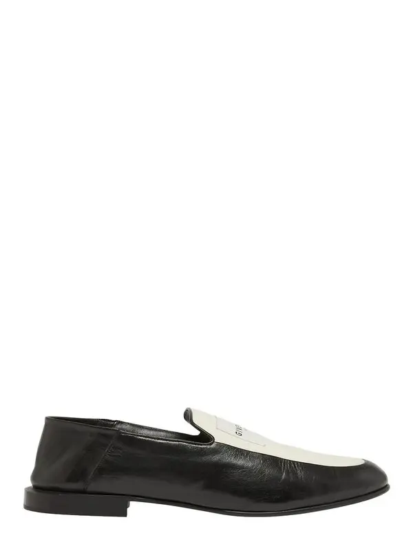 Givenchy Leather And Canvas Loafers - Cream/black