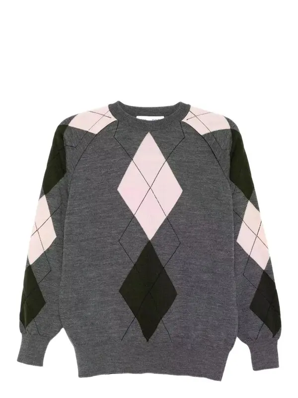 Toga Argyle Knit Jumper - Grey