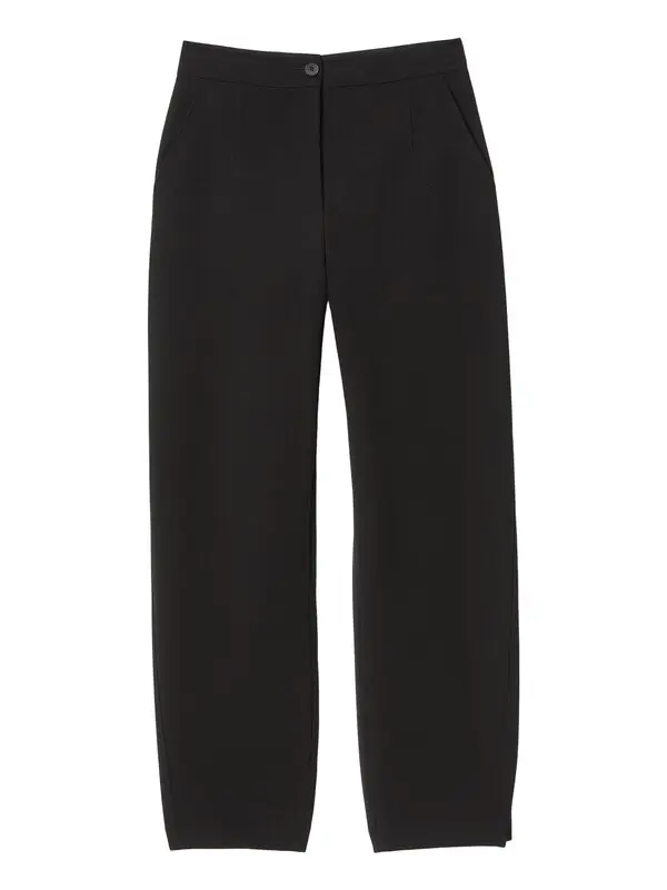Lafayette 148 New York Punto Milano Barrel Leg Ankle Pant - Black