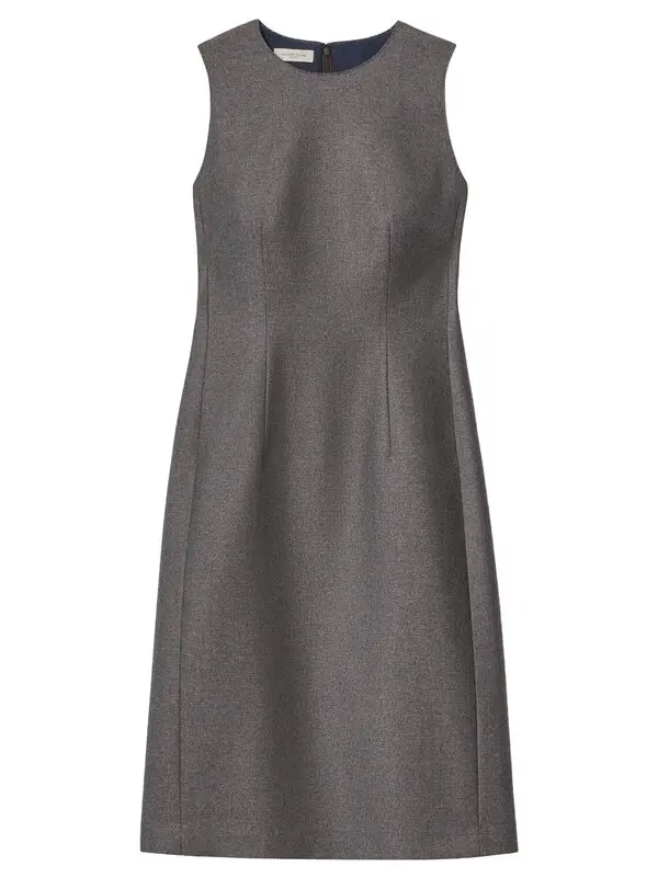 Lafayette 148 New York Fitted Sleeveless Wool Dress - Cinder Multi