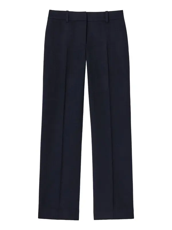 Lafayette 148 New York Mid-rise Straight Leg Trousers - Blue Ink