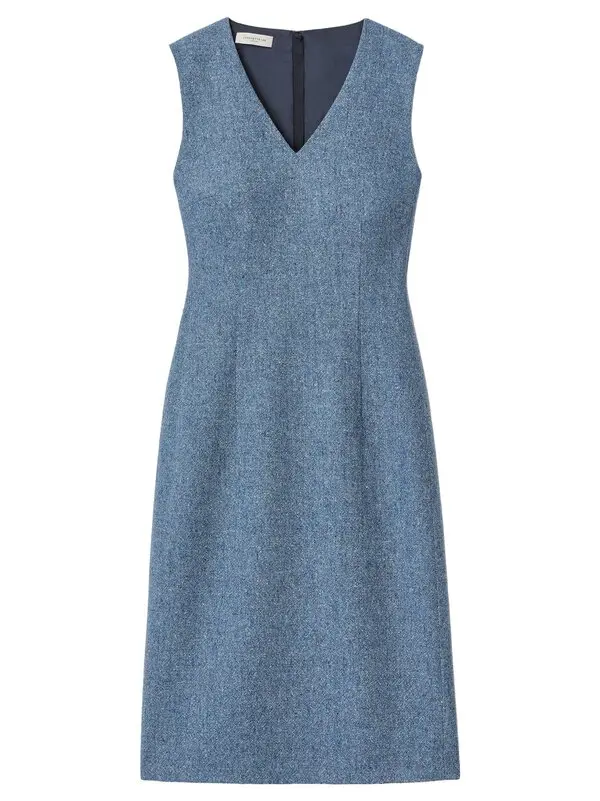 Lafayette 148 New York Petite Donegal Tweed Sleeveless Sheath Dress - Bluebell Multi