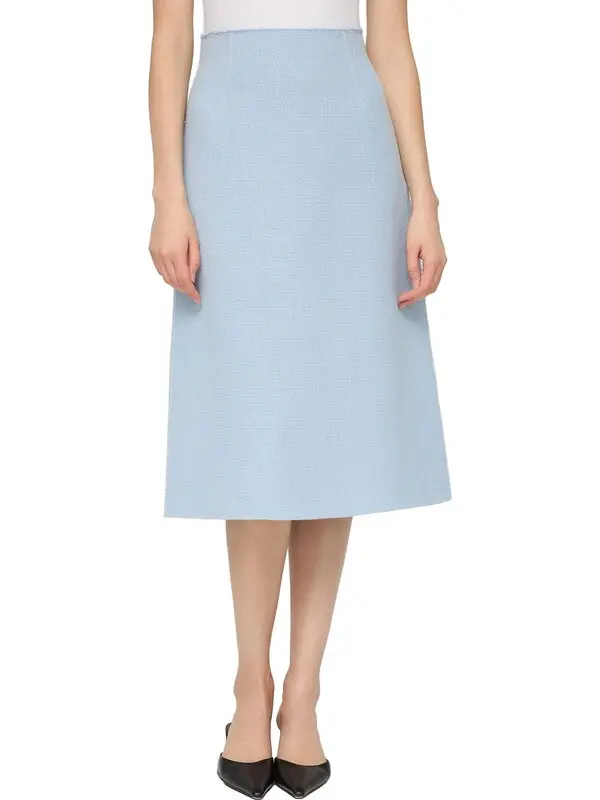 Lafayette 148 New York A-line Midi Skirt - Bluebell