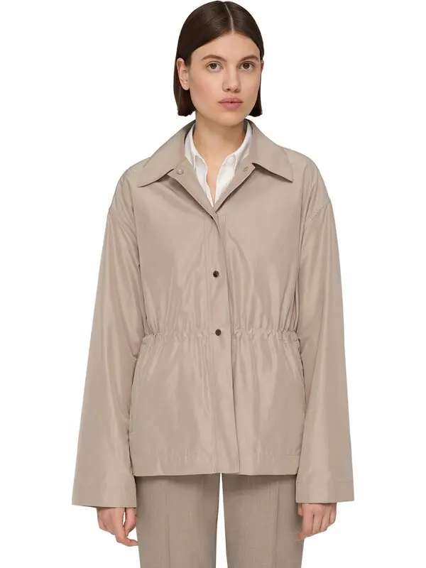 Lafayette 148 New York Tech Twill Oversized Jacket - Hickory