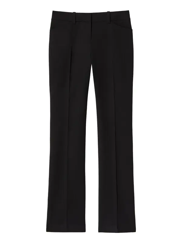 Lafayette 148 New York Wool Straight-leg Pants - Black