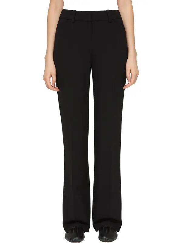 Lafayette 148 New York Wool Straight-leg Pants - Black