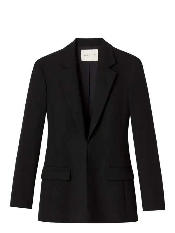 Lafayette 148 New York Wool Fitted Blazer - Black