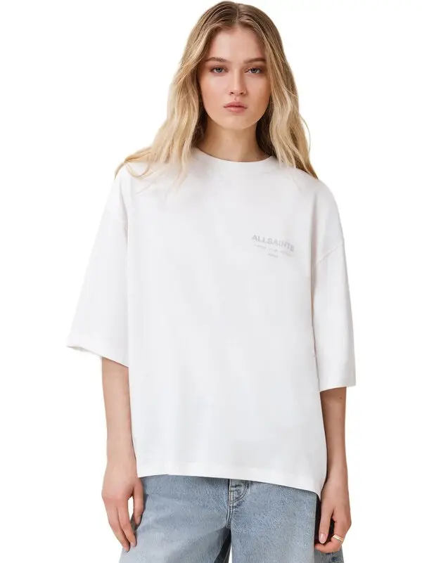 ALLSAINTS Underground Amelie Oversized T-shirt - White