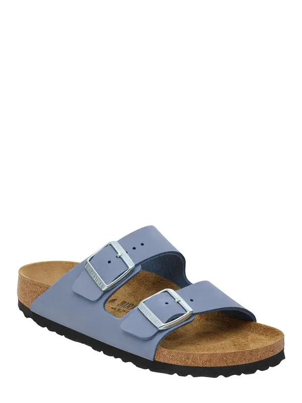 BIRKENSTOCK Arizona Nubuck Leather - Stone Blue